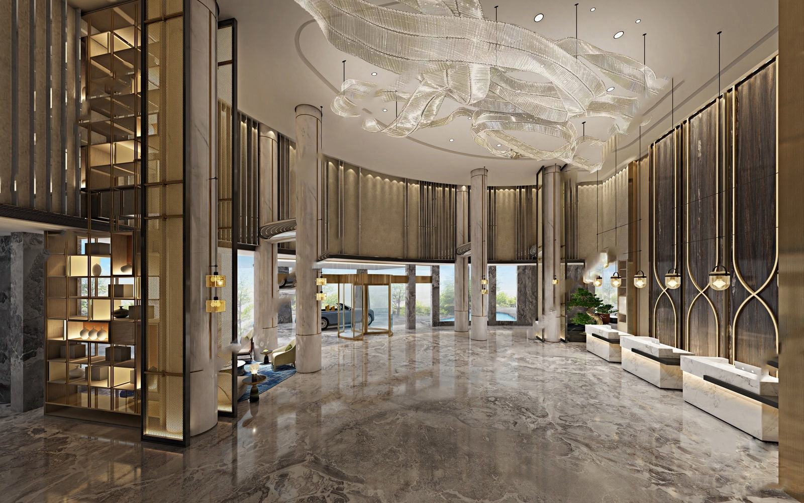 Luxury Hotel Lobby - Pack of 20 SKP files 3D model | CGTrader