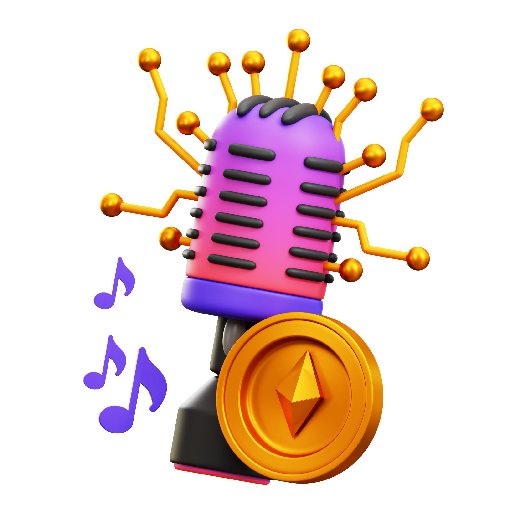 3D model Nft Audio VR / AR / low-poly | CGTrader