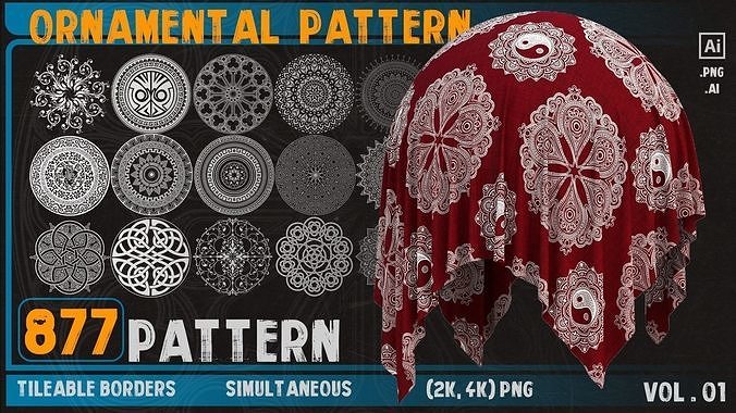 Ornamental pattern vol 01 Texture | CGTrader