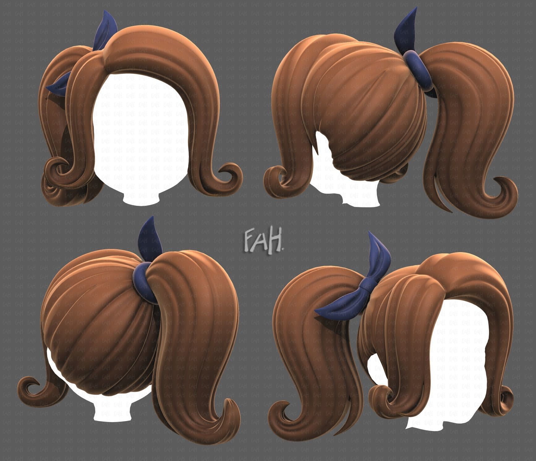 3D model Base Hair for girl V32 VR / AR / low-poly | CGTrader