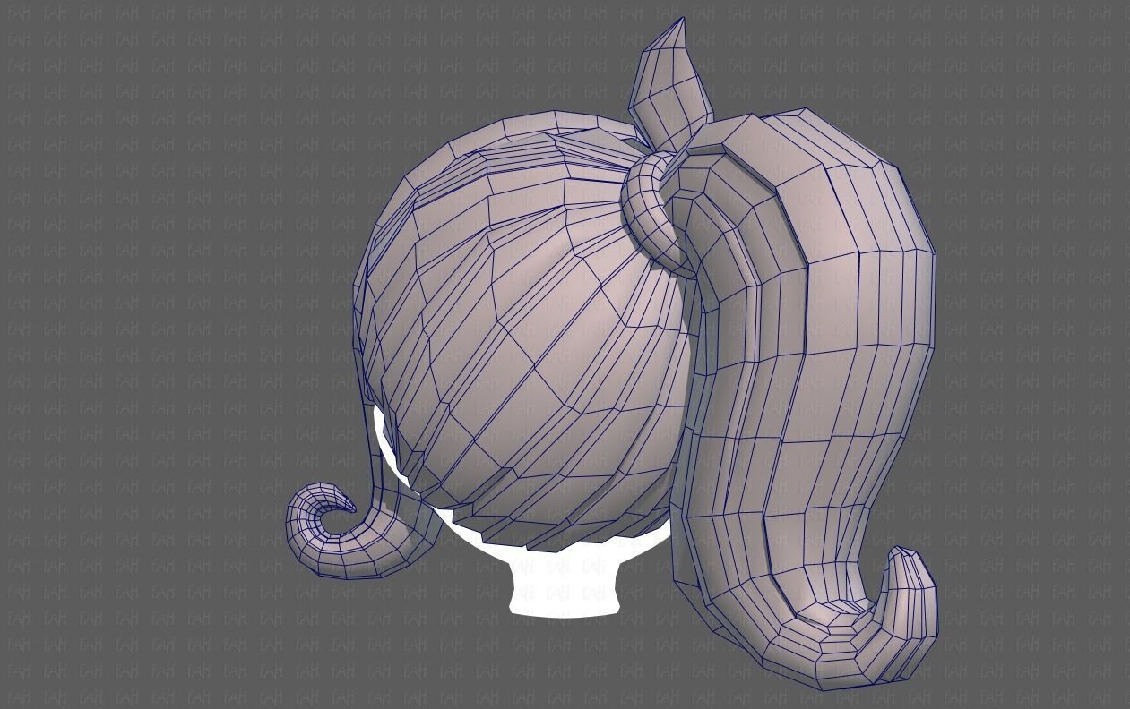 3D model Base Hair for girl V32 VR / AR / low-poly | CGTrader