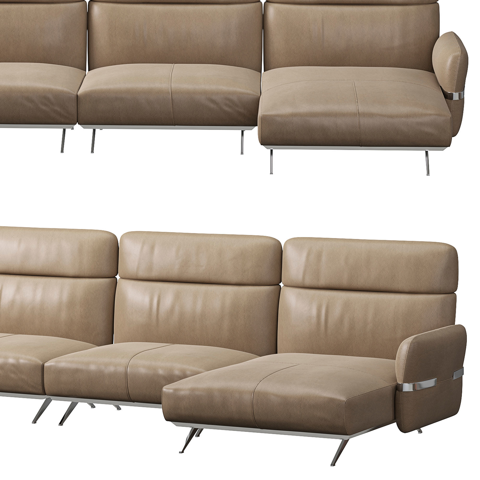 Pablo leather sofa by Natuzzi 3D model | CGTrader