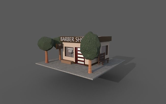 3D model Barber Shop VR / AR / low-poly | CGTrader