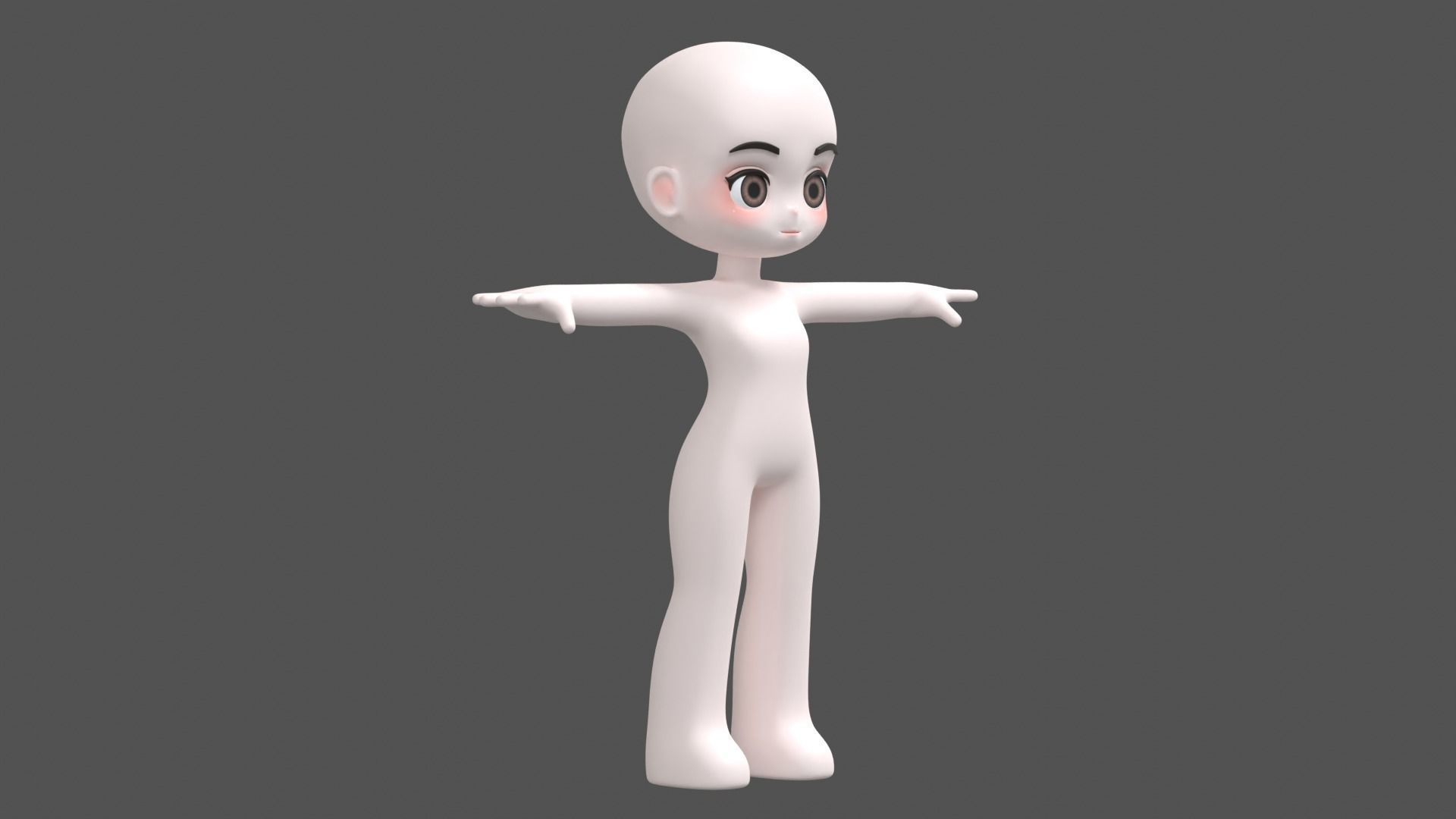 Base Model Cartoon Character Low-poly 3D model | CGTrader