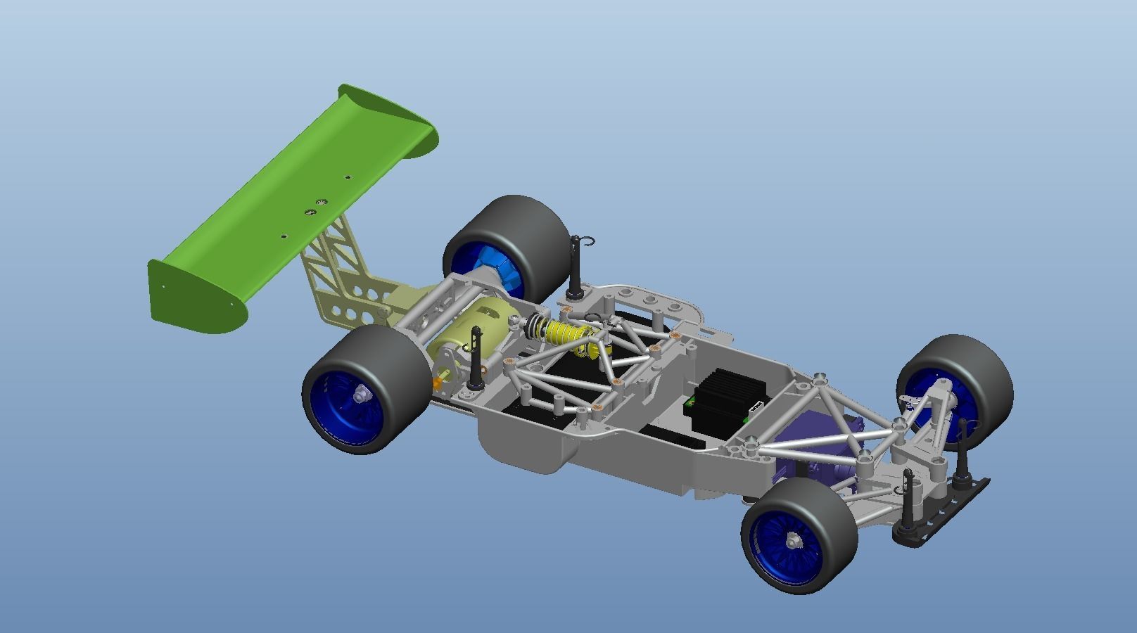 RC flat sports car model 3D model | CGTrader