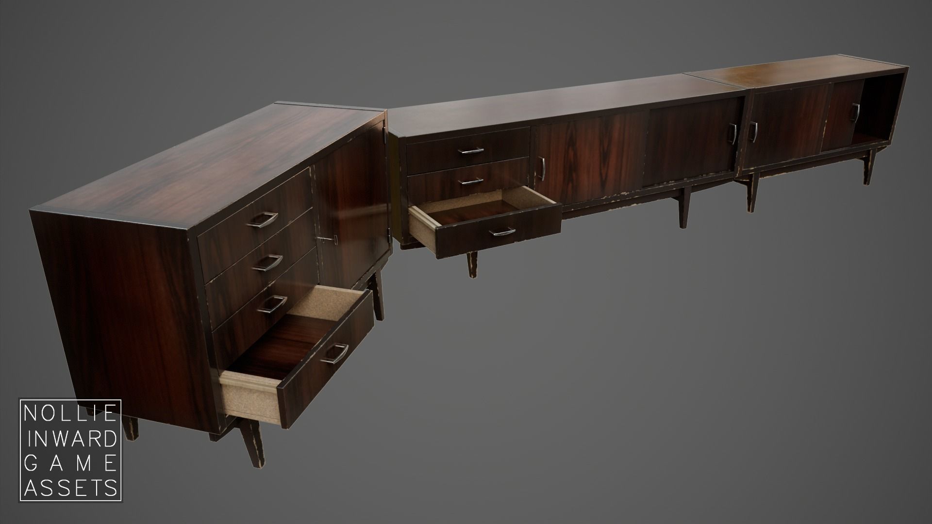 Soviet Furniture Vol1 - Dark Variants 3D Model Collection | CGTrader