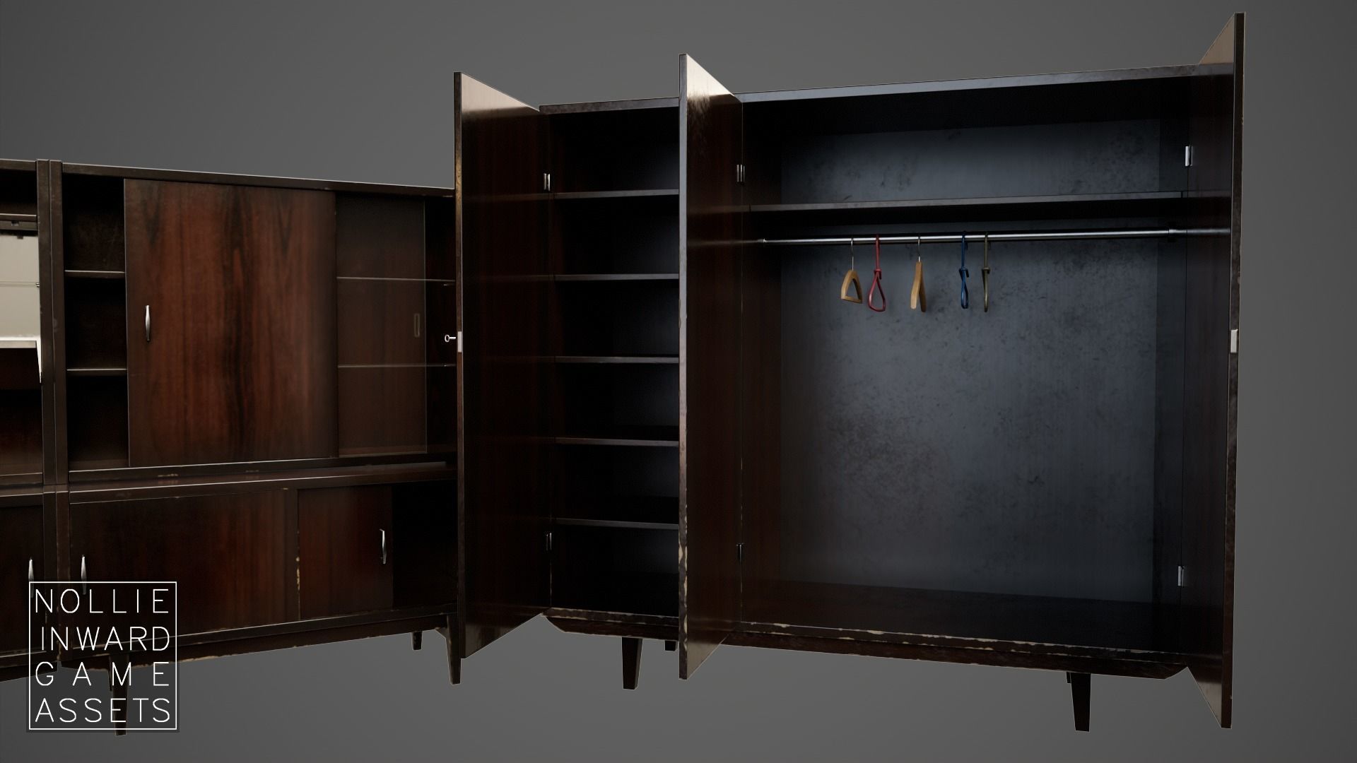 Soviet Furniture Vol1 - Dark Variants 3D Model Collection | CGTrader