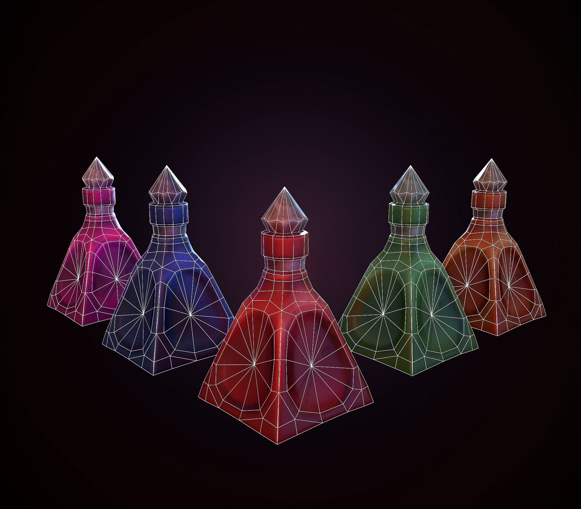 Free Handpainted RPG Potions free VR / AR / low-poly 3D model | CGTrader