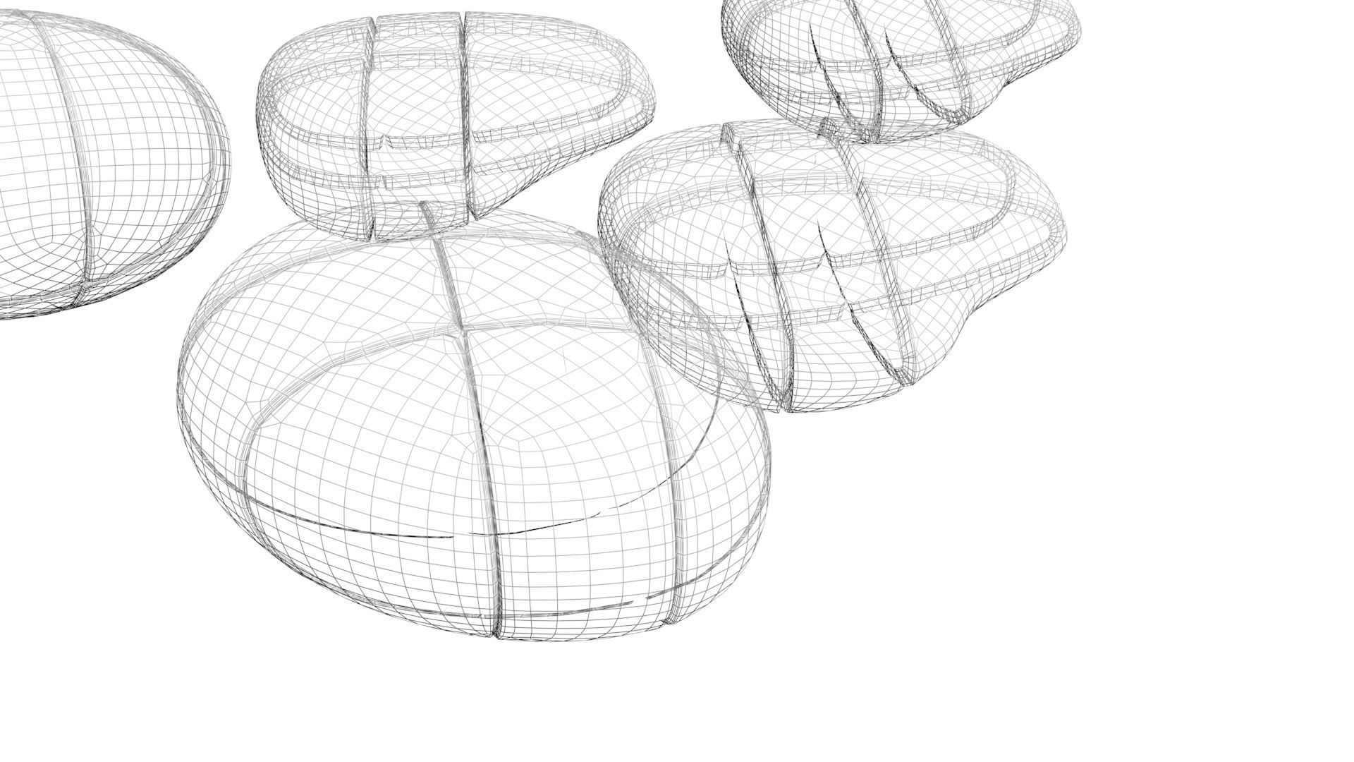 Heart Cubes and Morph Eggs Set 3D model | CGTrader