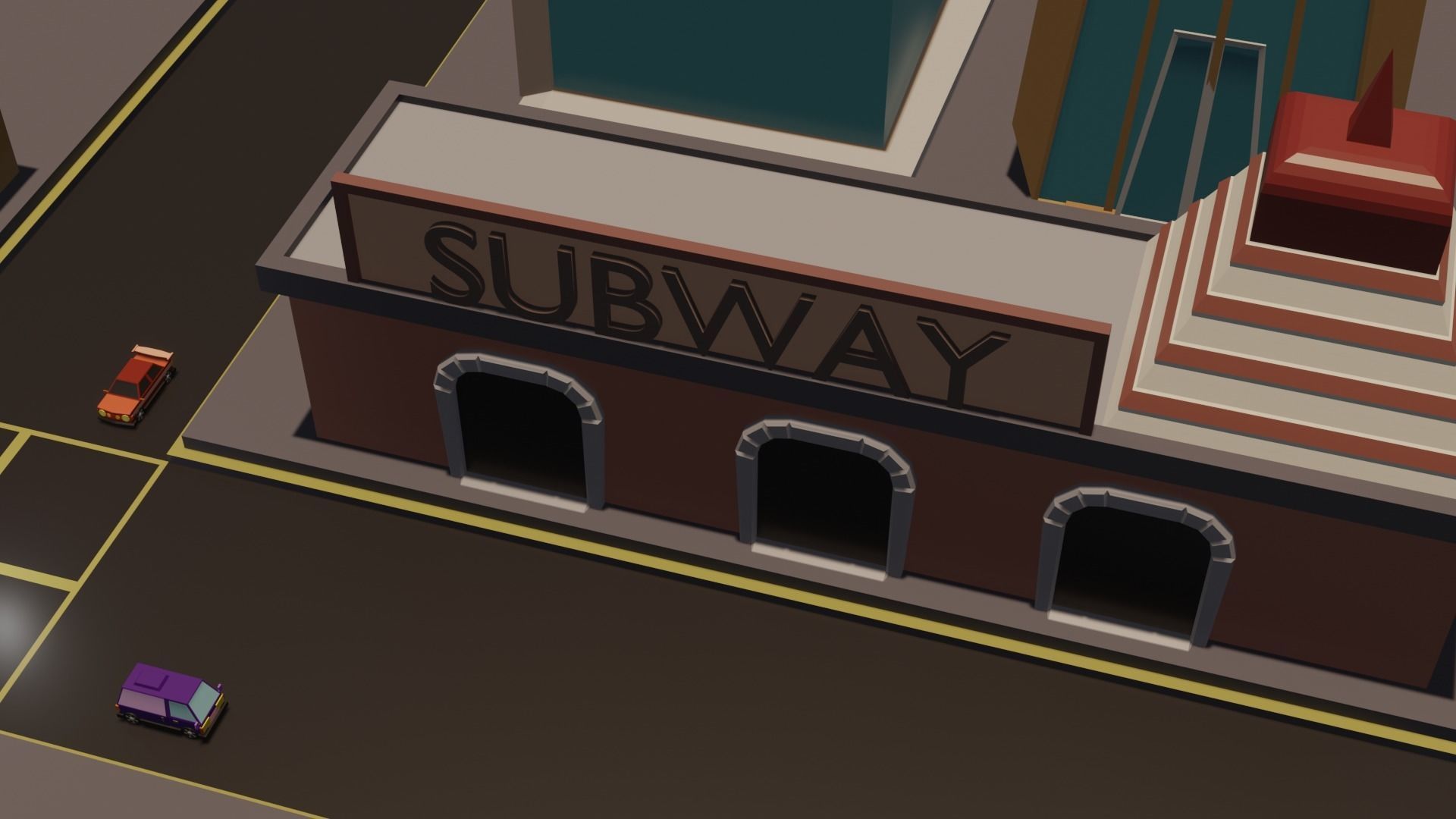City in peace free VR / AR / low-poly 3D model | CGTrader