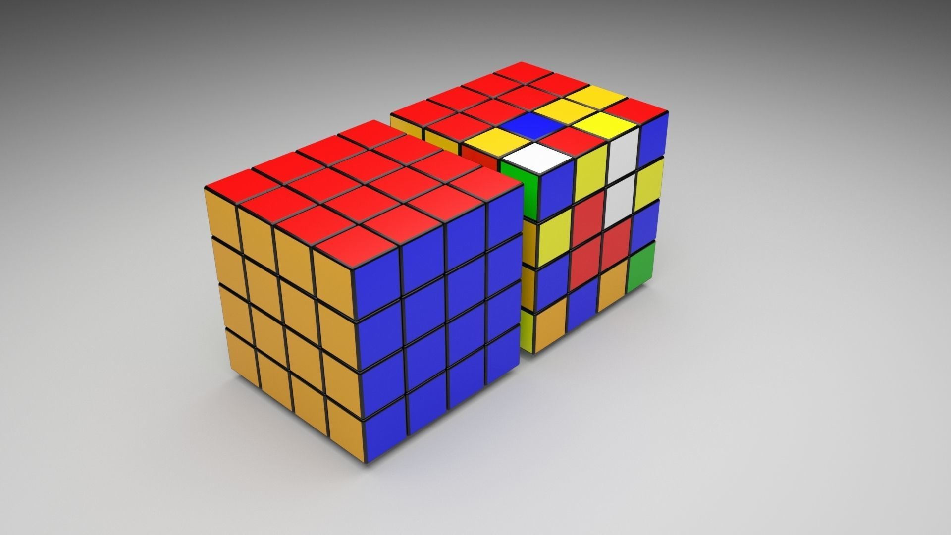 Rubiks Cube 4x4x4 3d Model Cgtrader