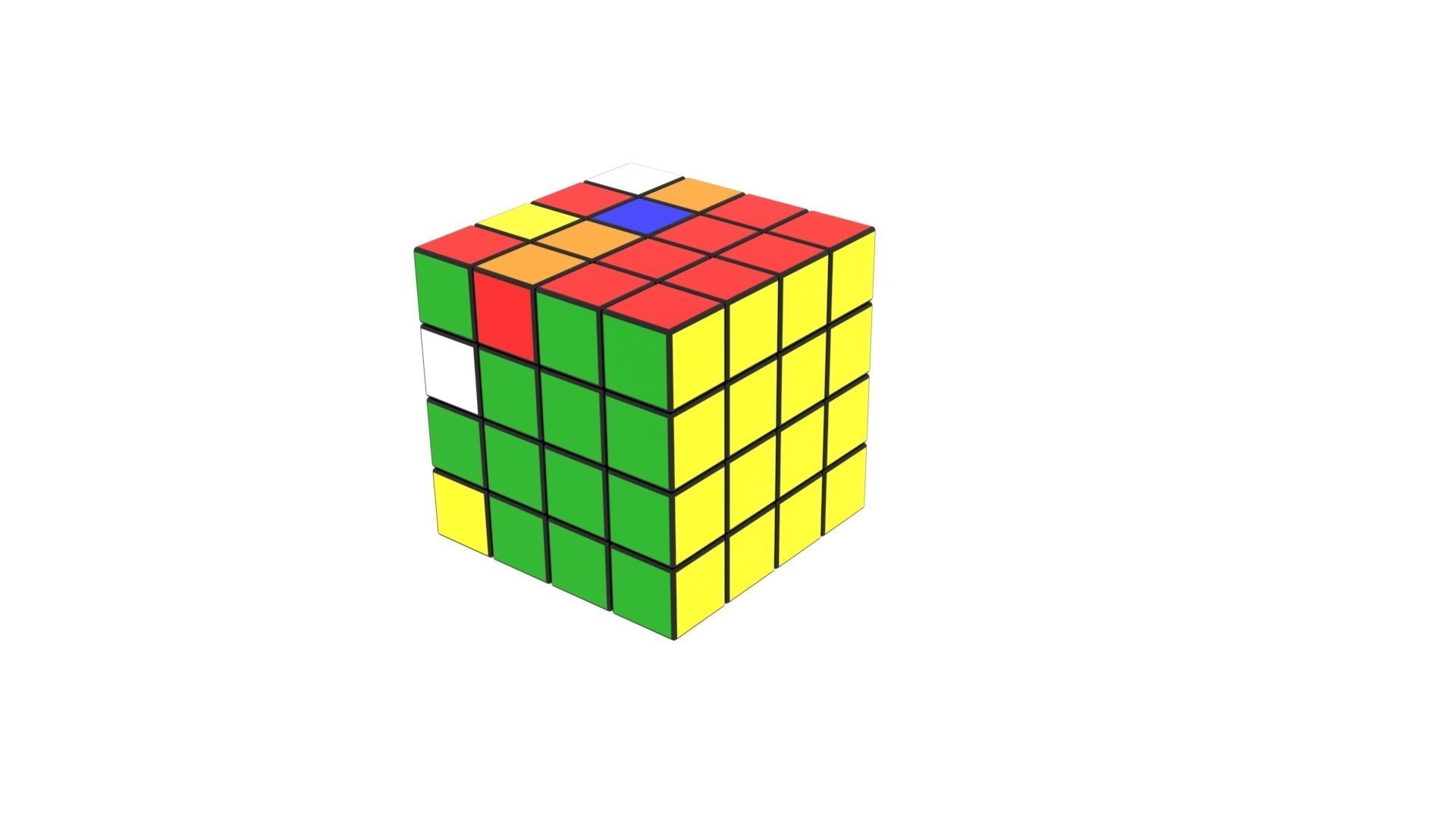 Rubiks Cube 4x4x4 3D model | CGTrader