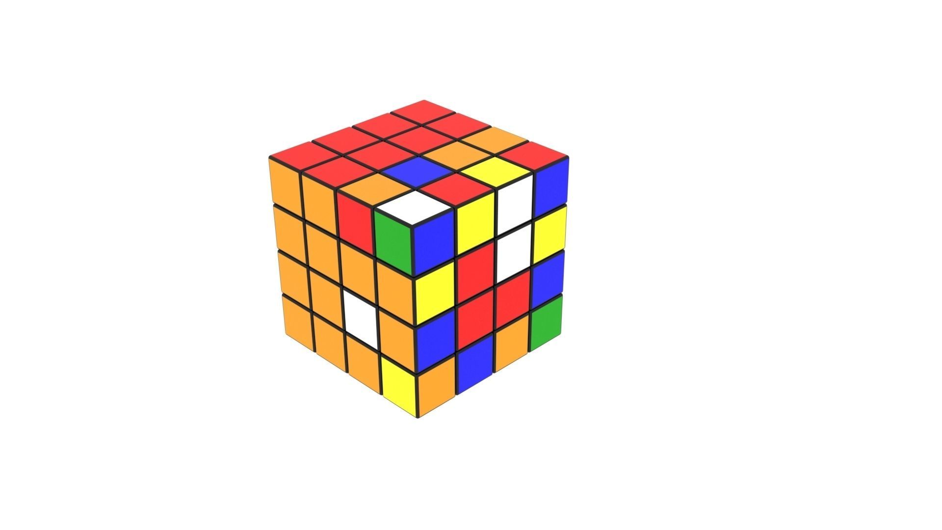 Rubiks Cube 4x4x4 3D model | CGTrader