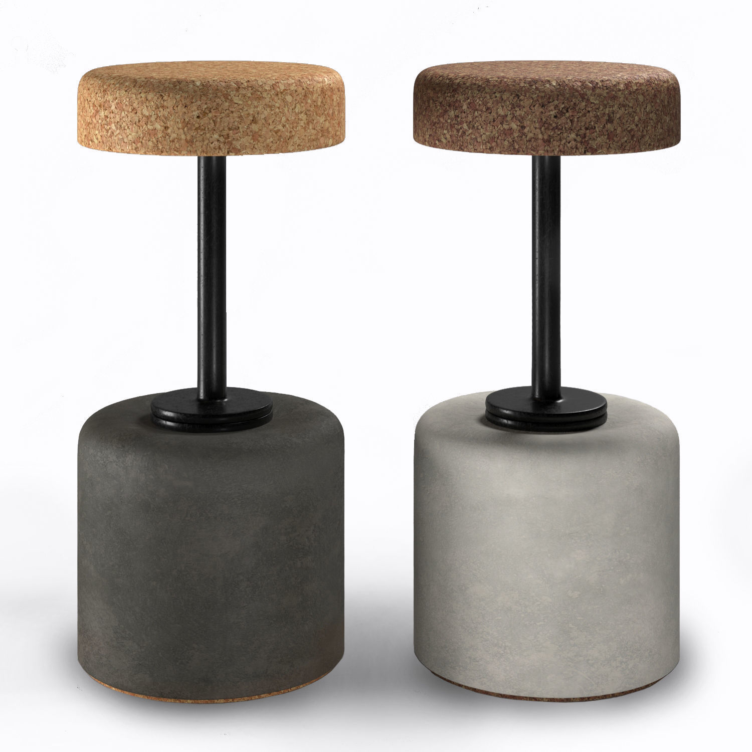 Cork Swivel Bar Stool Kanju 3D model | CGTrader
