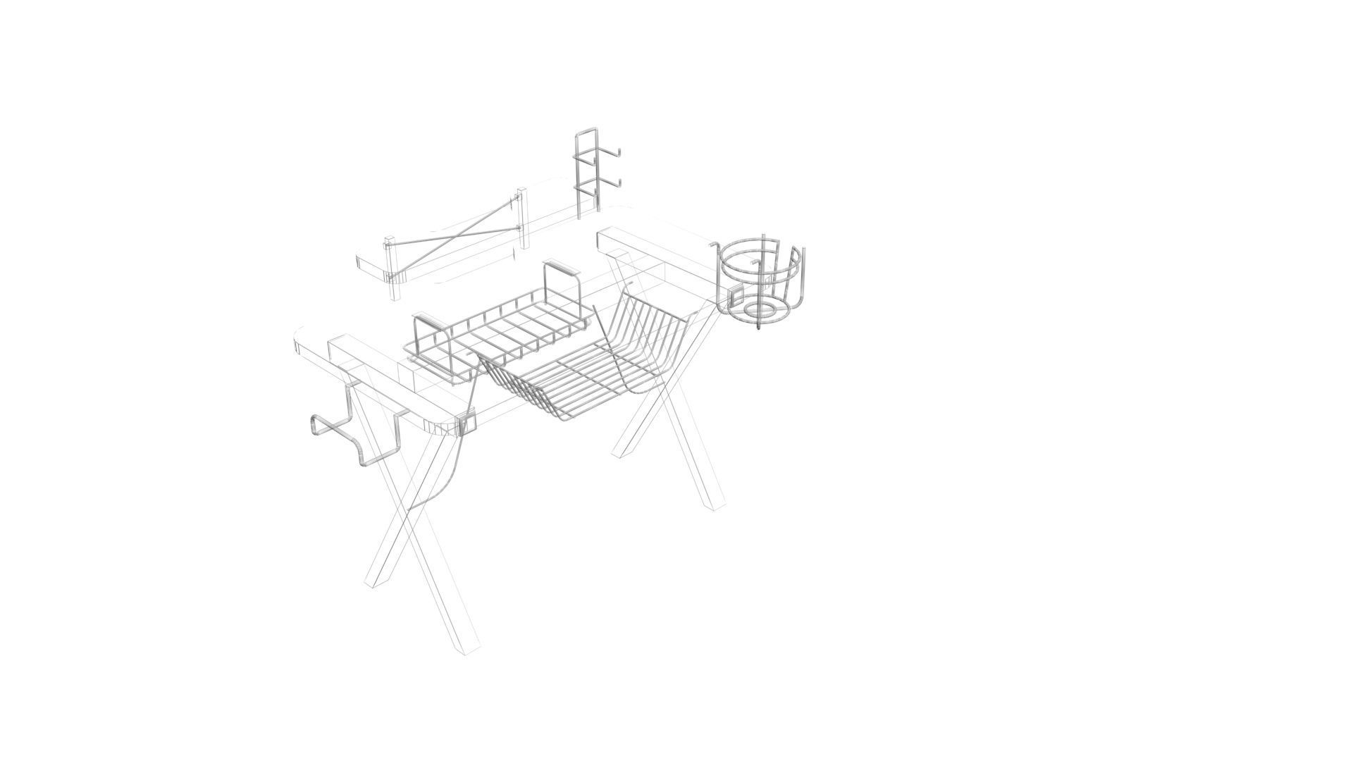 Computer Table 3D model | CGTrader