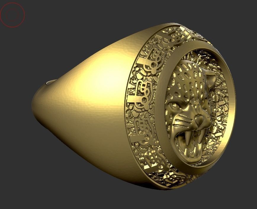 Jaguar Signet Ring STL OBJ FBX 3d model for 3d printing 3D model 3D ...
