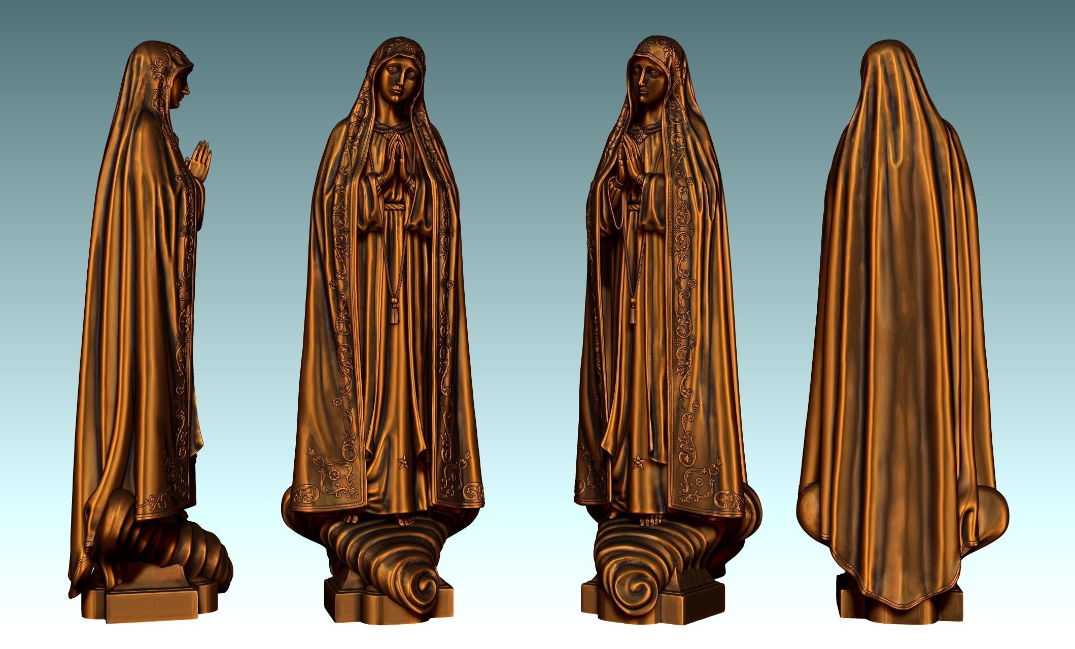 Virgin Fatima - Portugal - Jewerly - Masonry - Carpentry 3D model 3D ...