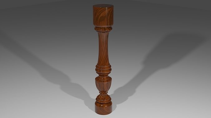 table leg wood leg 3D model | CGTrader