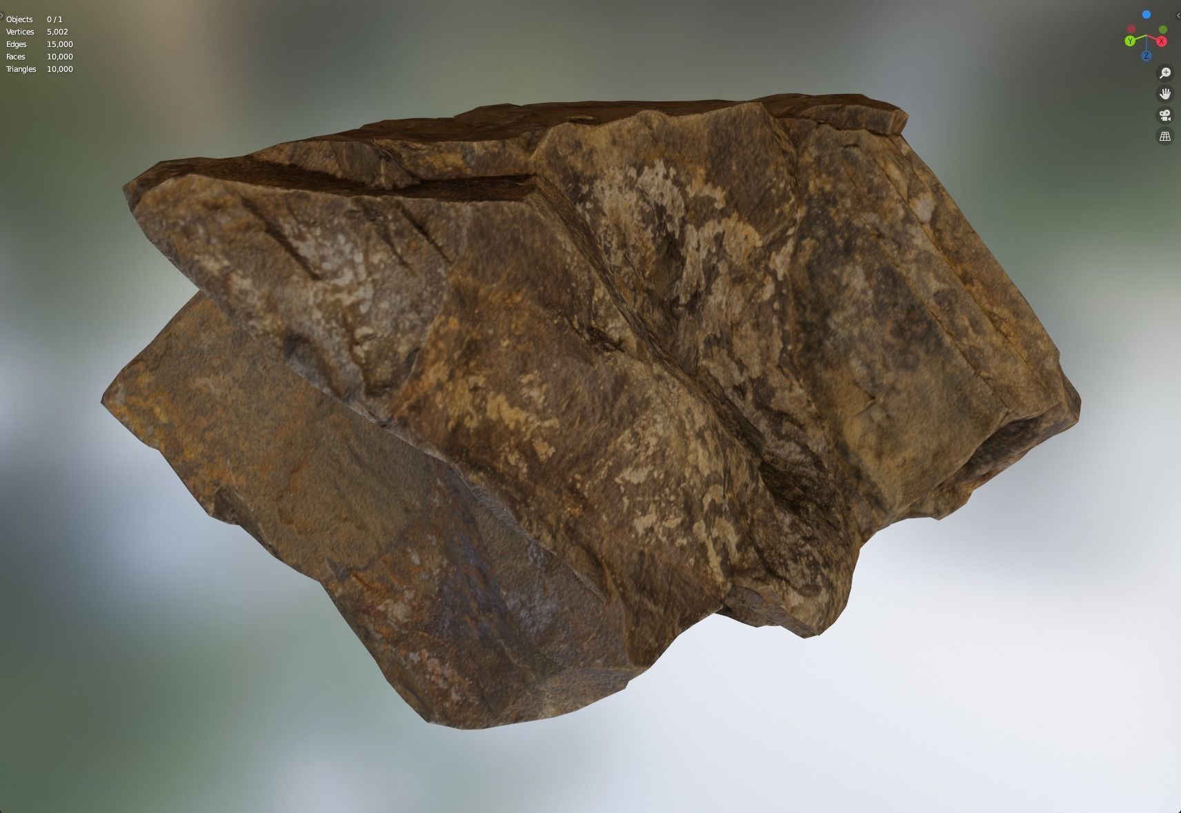 3D model Rusty Basalt 2 - 8K Textures - 7 Mesh Resolution VR / AR / low ...