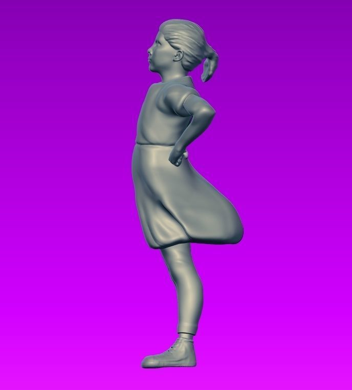 Fearless Girl 3D model 3D printable | CGTrader
