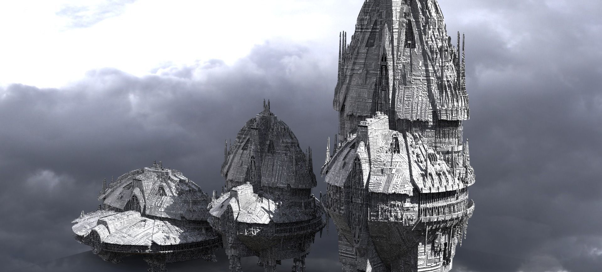 Jupiter alien Temple 3 designs 3D model | CGTrader