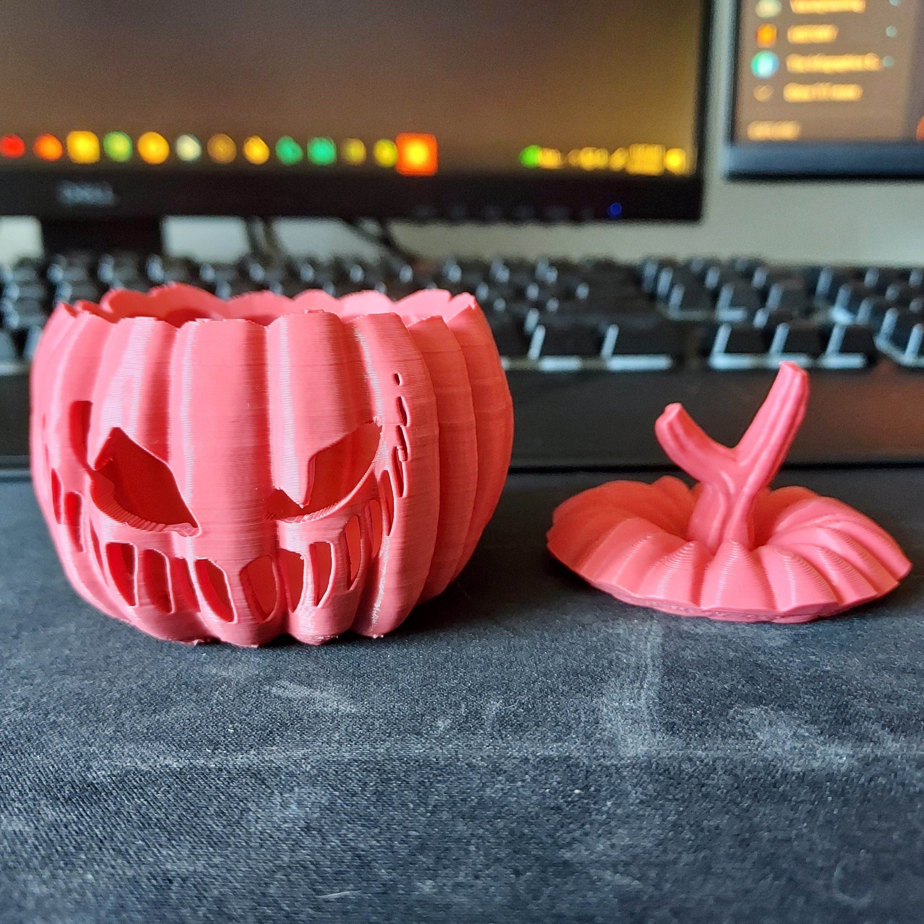 Jack-O-Lantern Tea Light LED Candle - Pre Supported STL Files 3D model ...