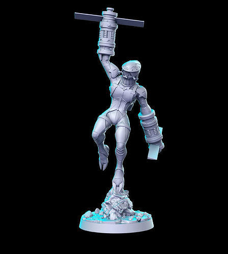 Shinra Helitrooper Final Fantasy 32mm Pre-supported 3D model 3D ...