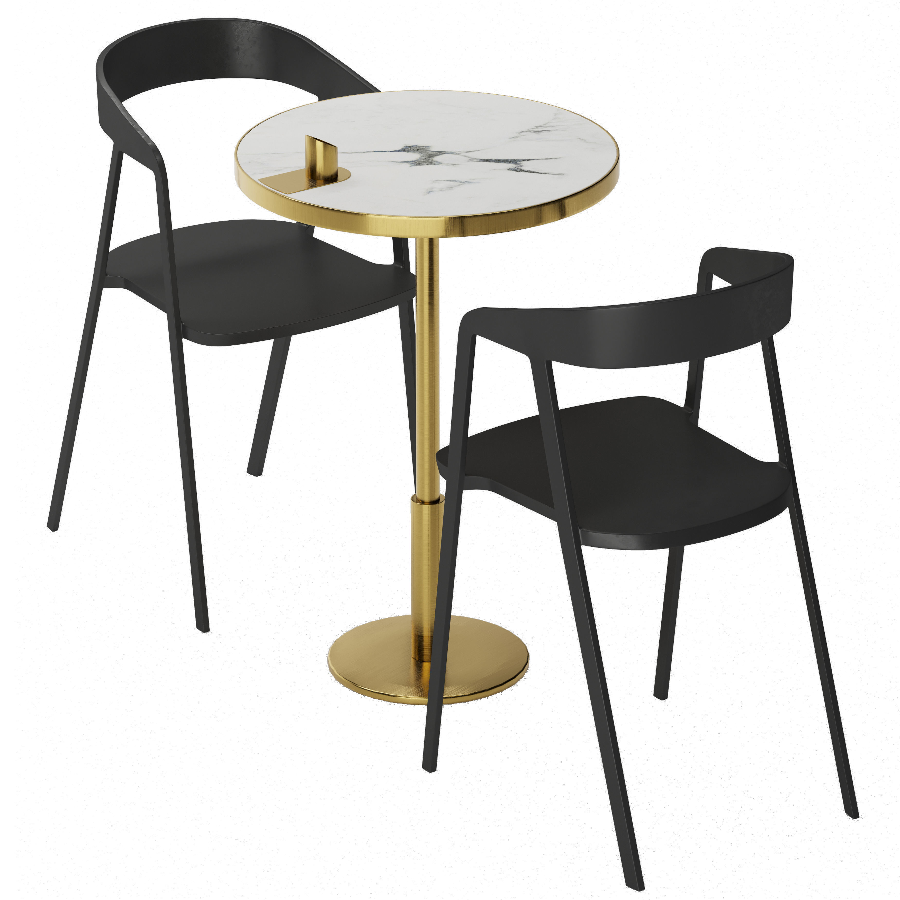 Cafe table and chair 01 free 3D model | CGTrader