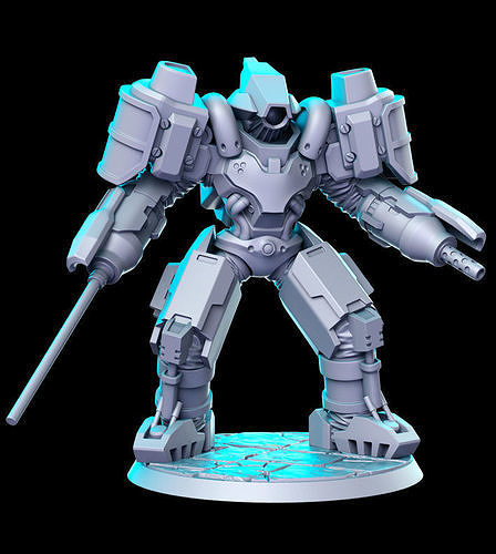 Shinra Armored Shock Trooper Final Fantasy 32mm Pre-supported 3D model ...