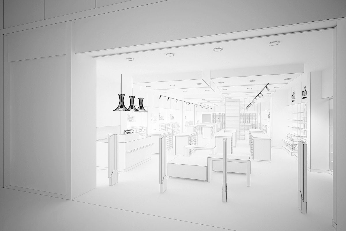 Shoe store interior 3D model | CGTrader