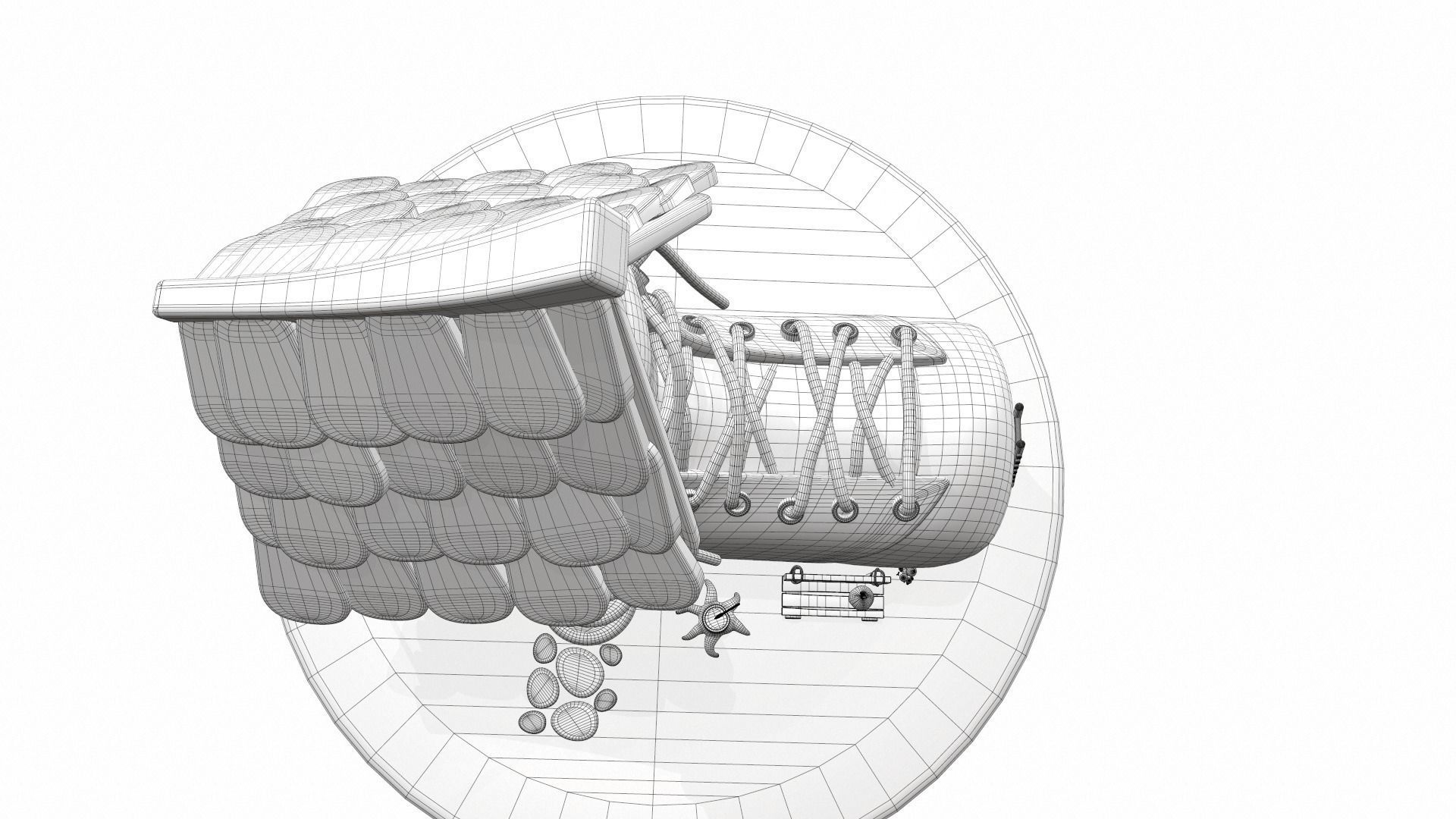 Cartoon boot house and props 3D model | CGTrader