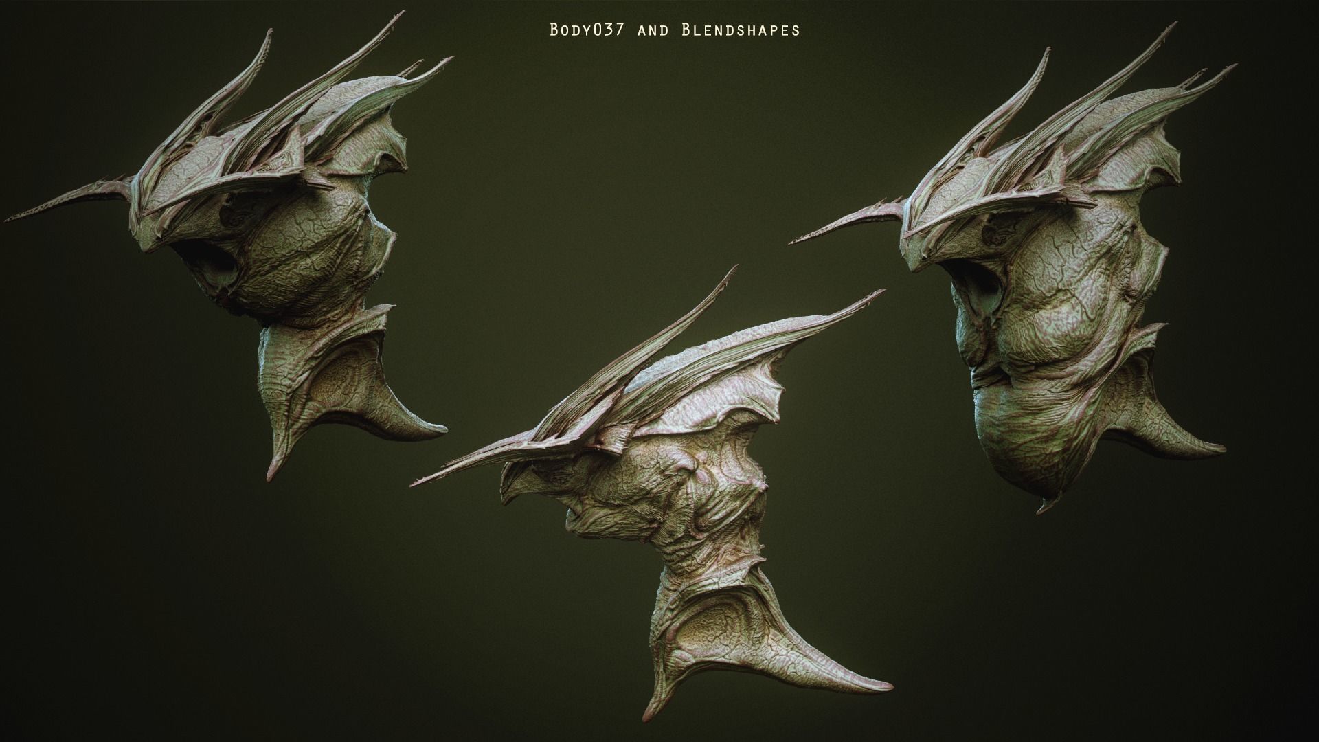 DEMON TORSOS 43 meshes with blendshapes 3D model | CGTrader