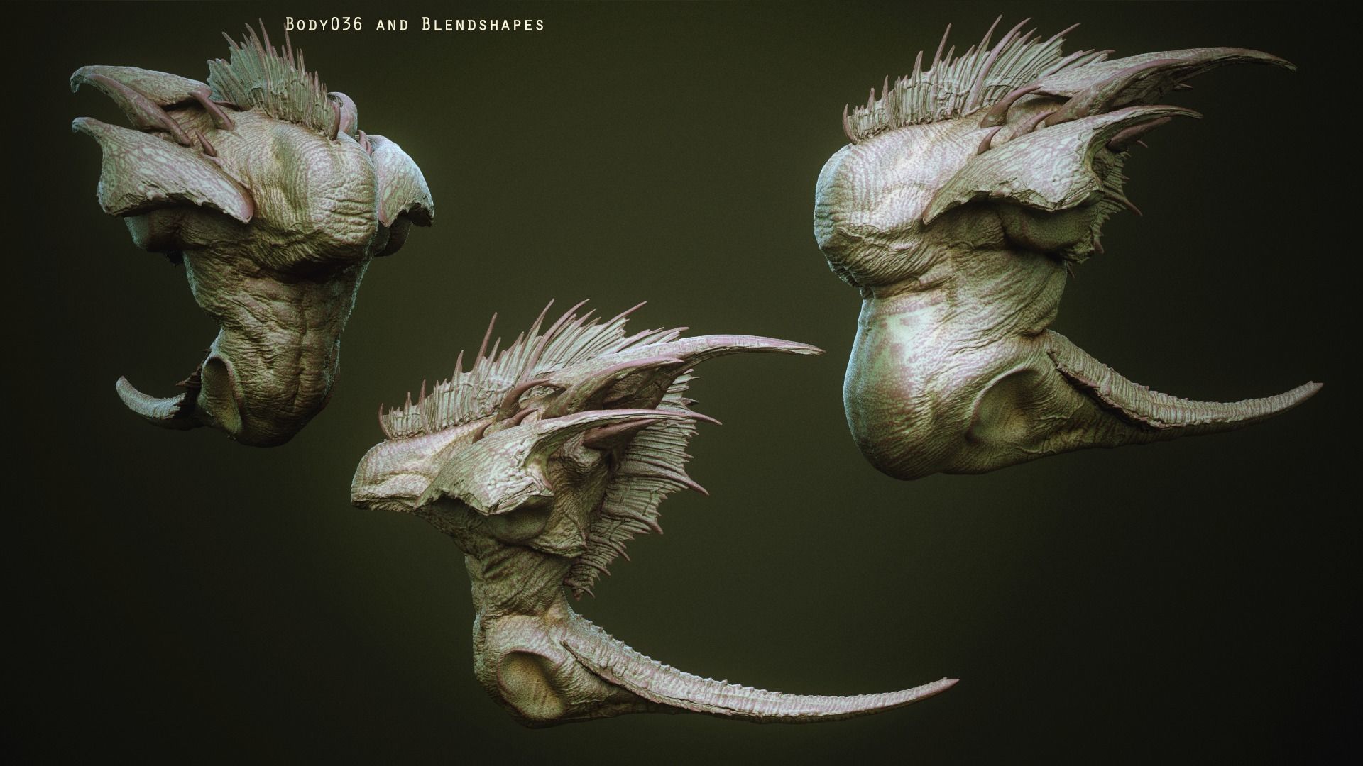 DEMON TORSOS 43 meshes with blendshapes 3D model | CGTrader