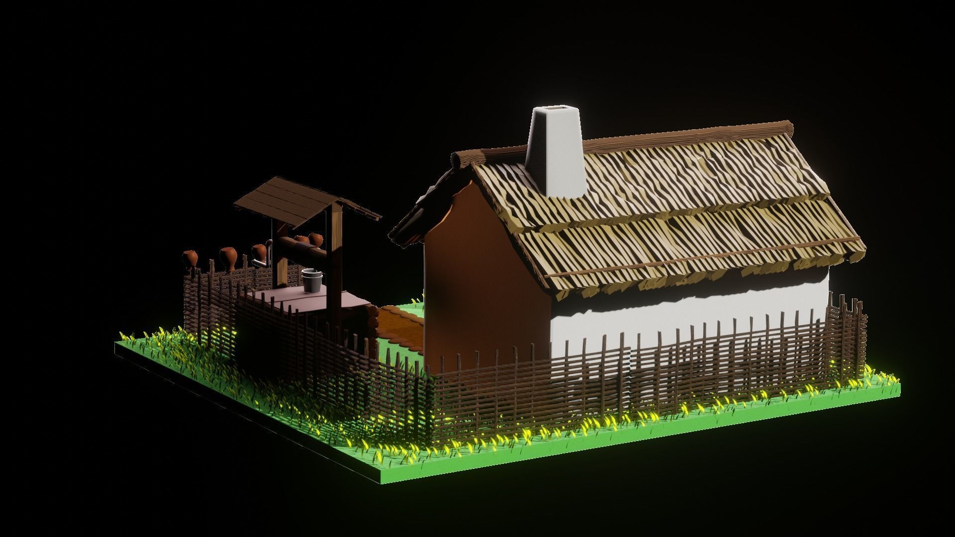 Ukrainian hut modular free VR / AR / low-poly 3D model | CGTrader