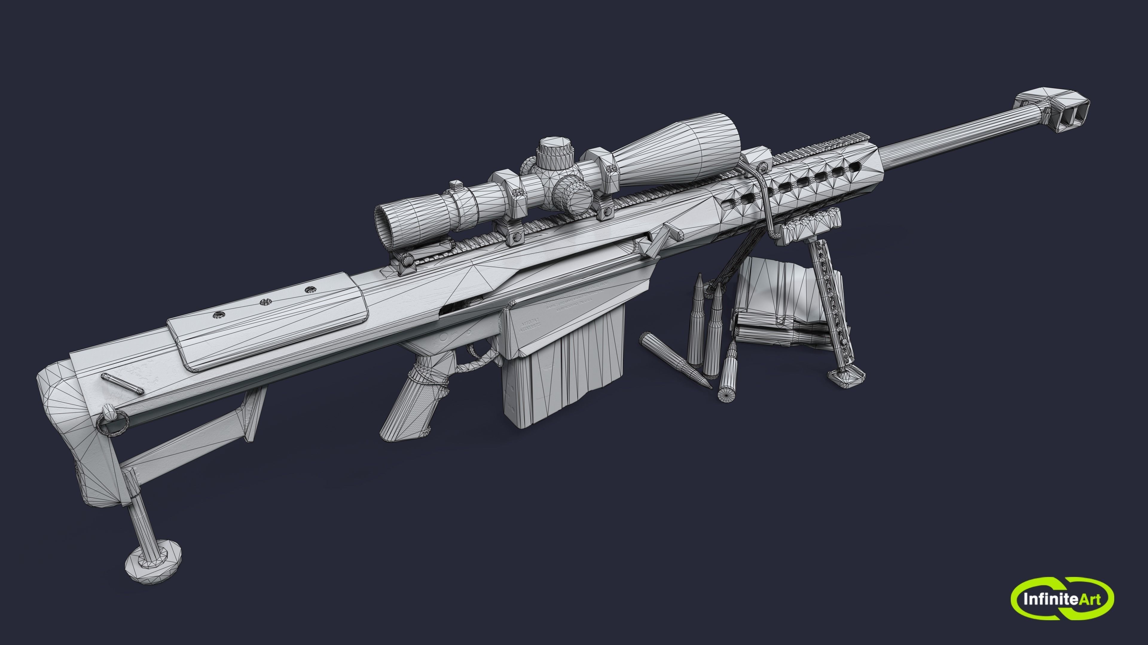 3D model Sniper Rifle VR / AR / low-poly | CGTrader