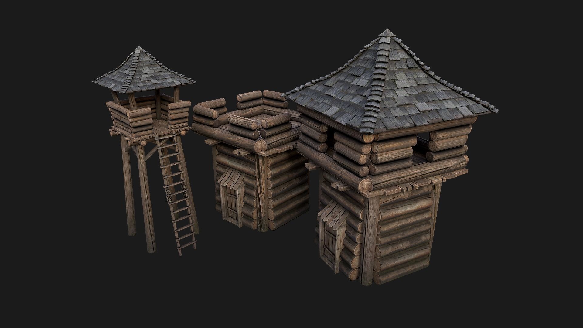 3D model Medieval Towers Pack VR / AR / low-poly | CGTrader