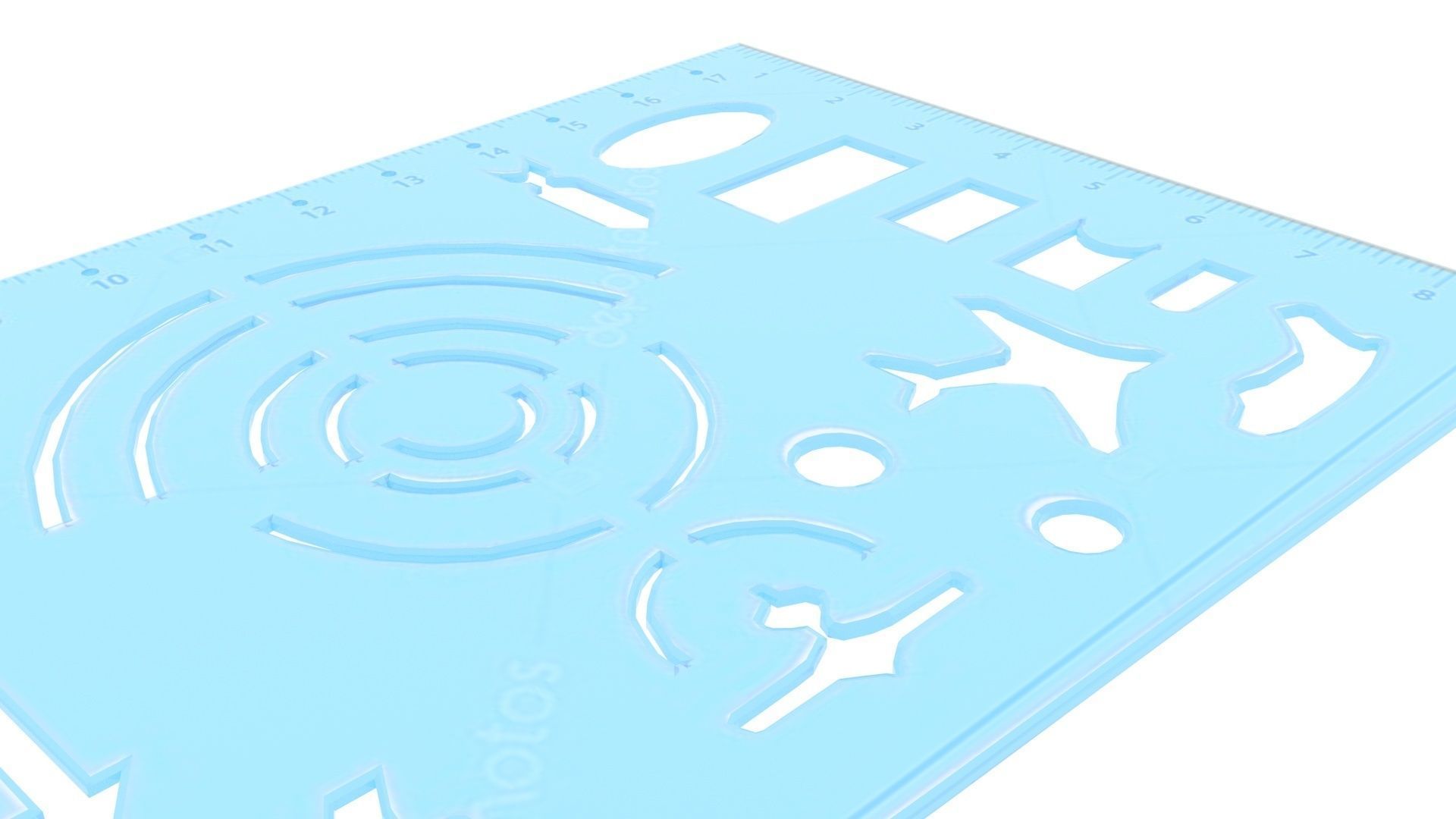 Stencil Ruler With Planes 3D model | CGTrader