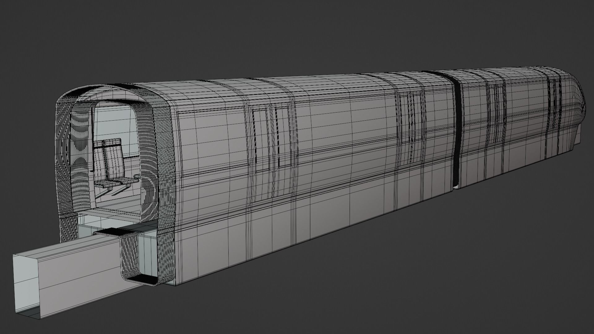 Monorail train concept 3D model | CGTrader