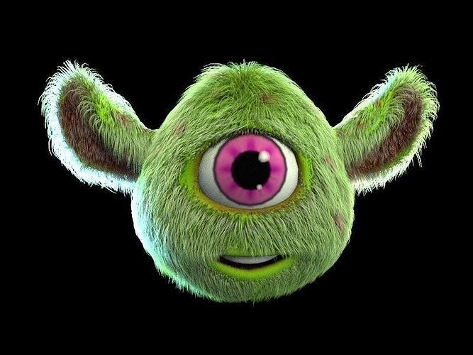 3D model little cartoon alien VR / AR / low-poly | CGTrader