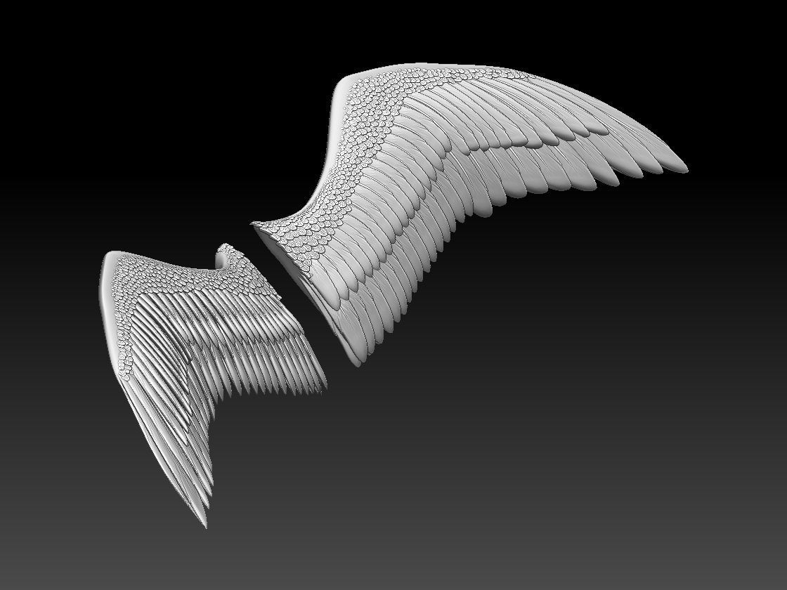 wings angel 3D model 3D printable | CGTrader