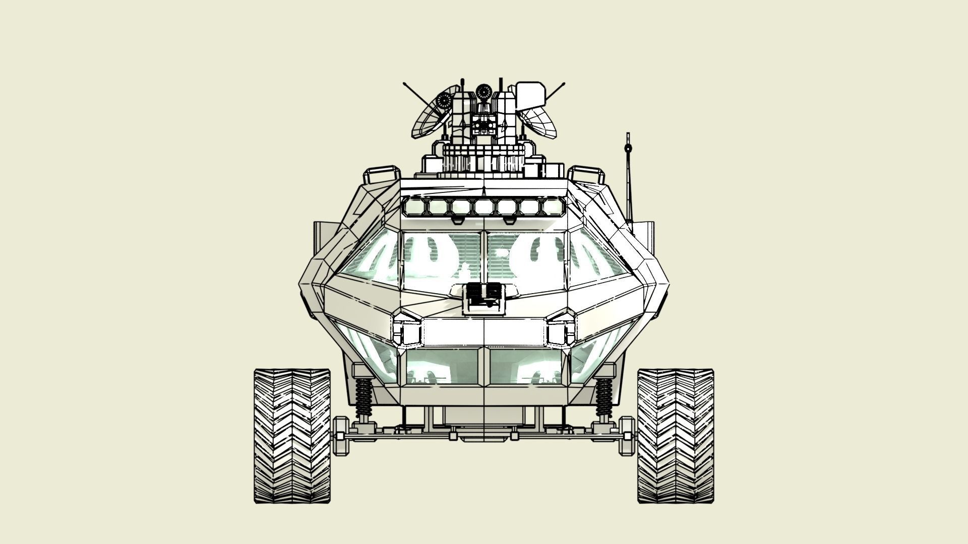 Mars Transportation Vehicle - Sci-Fi Armored Space Vehicle 3D model ...