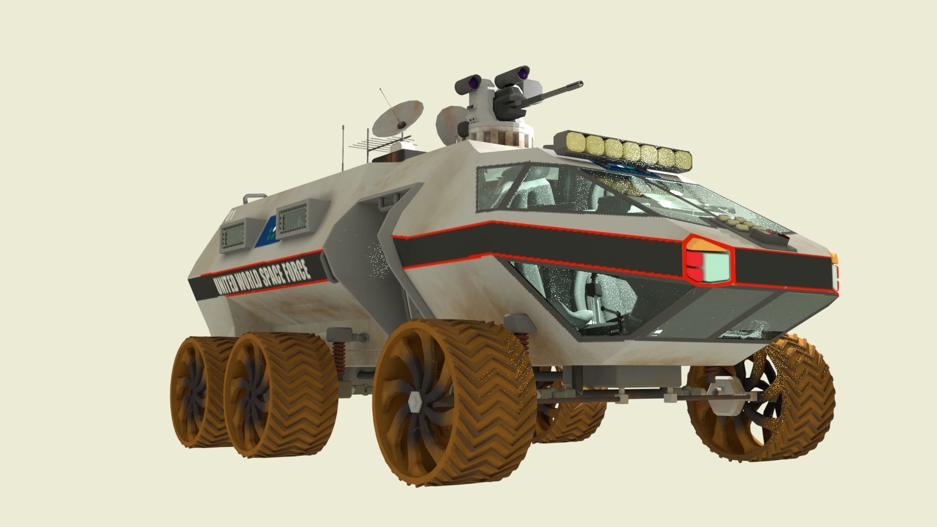 Mars Transportation Vehicle - Sci-Fi Armored Space Vehicle 3D model ...
