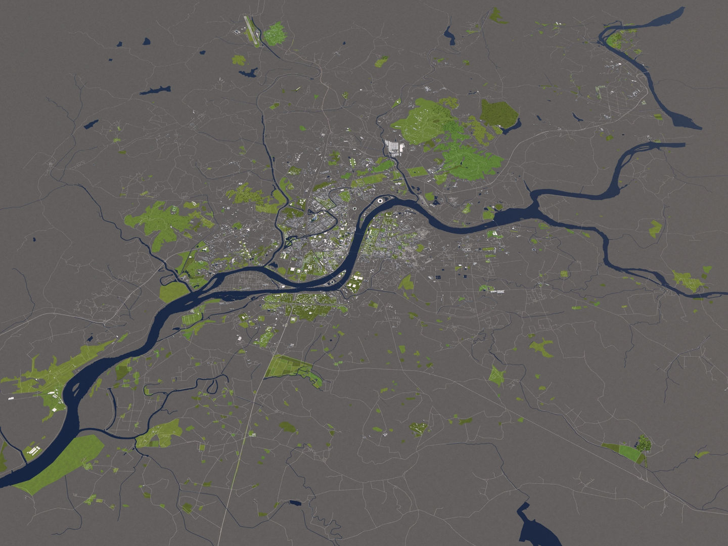 Pyongyang North Korea 50x50km 3D model | CGTrader