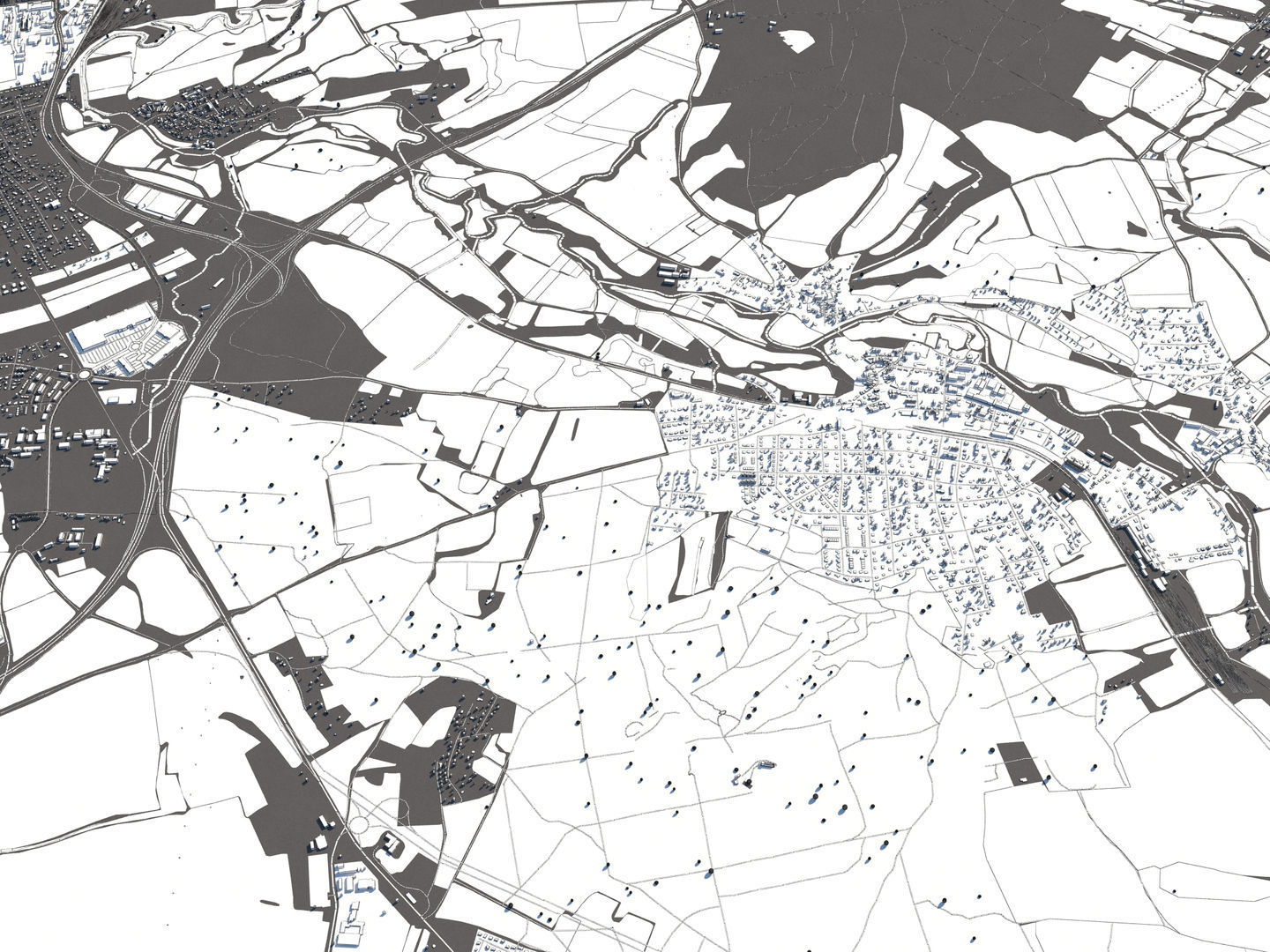 Pilsen Czech Republic 50x50km 3D City Map 3D model | CGTrader
