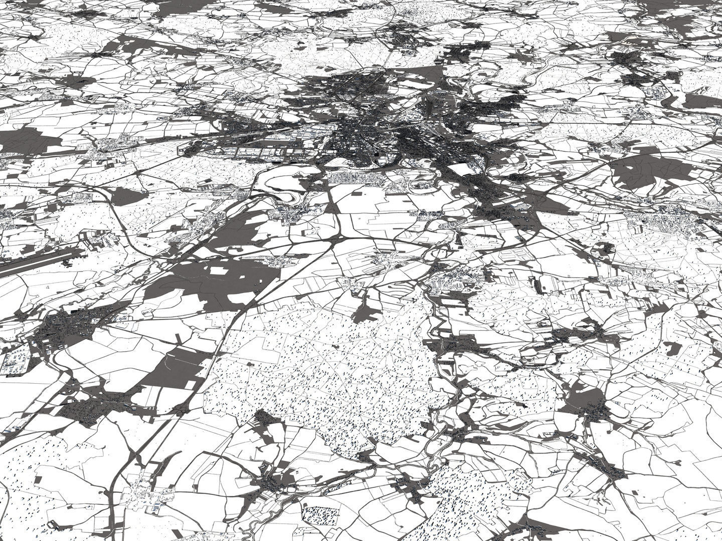 Pilsen Czech Republic 50x50km 3D City Map 3D model | CGTrader