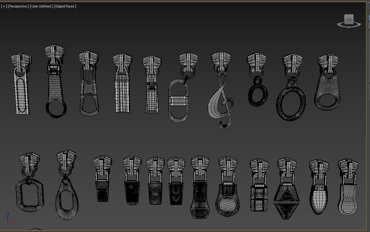 50 Zipper Pullers IMM OBJ FBX UV Video Tutorial Vol01 3D model | CGTrader