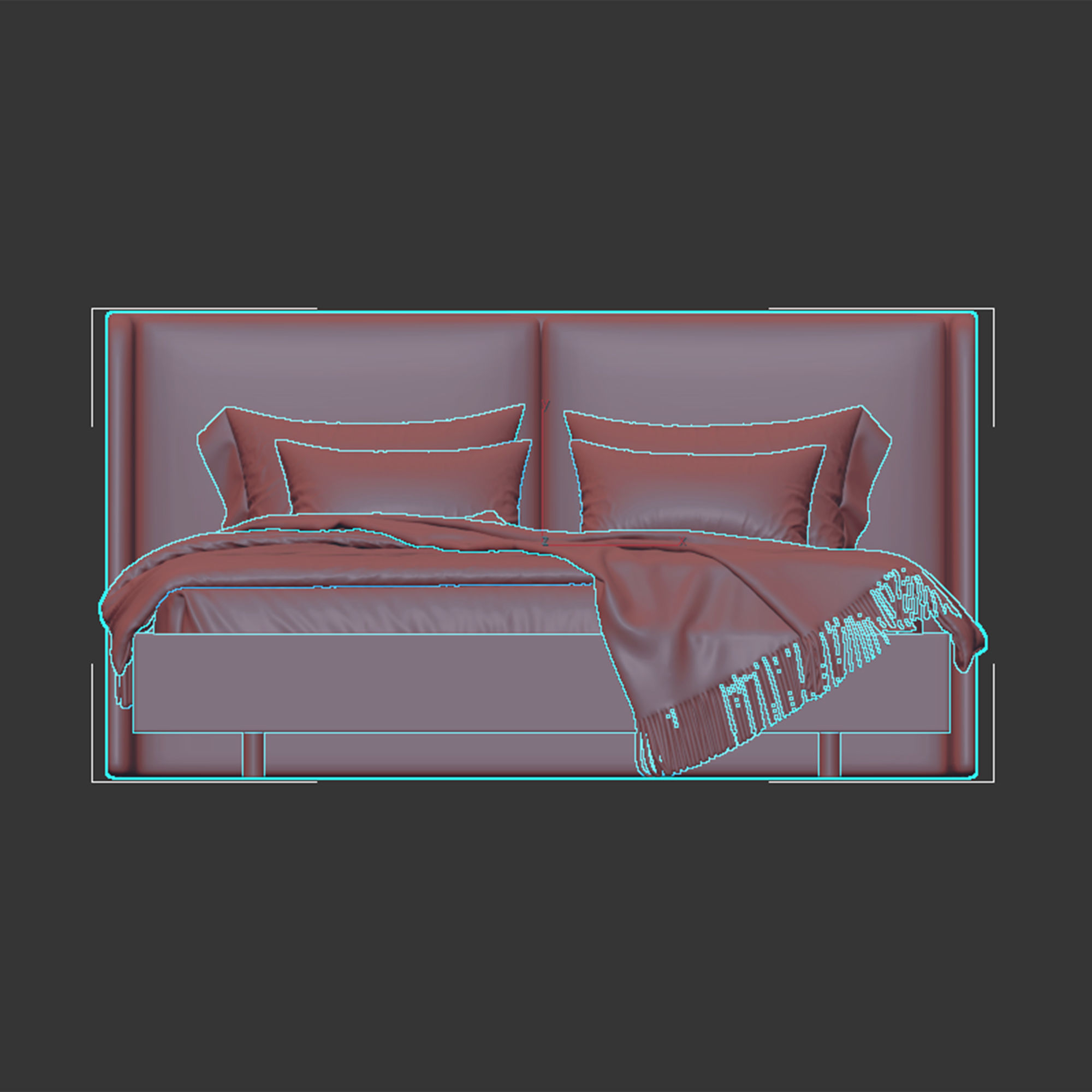 BROOKE BED by Vienna Cream 3D model | CGTrader