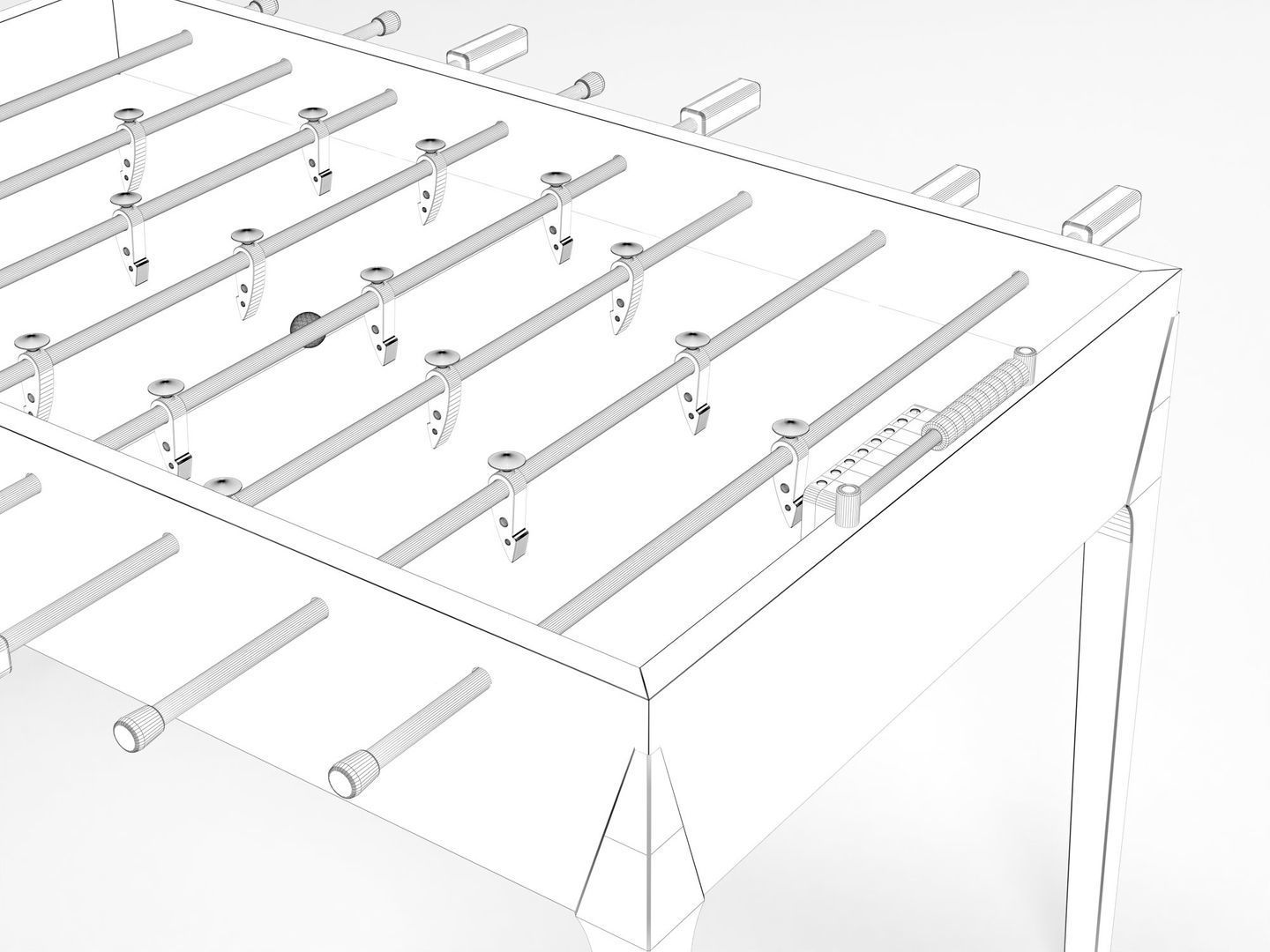 Foosball Table Football 3D model | CGTrader