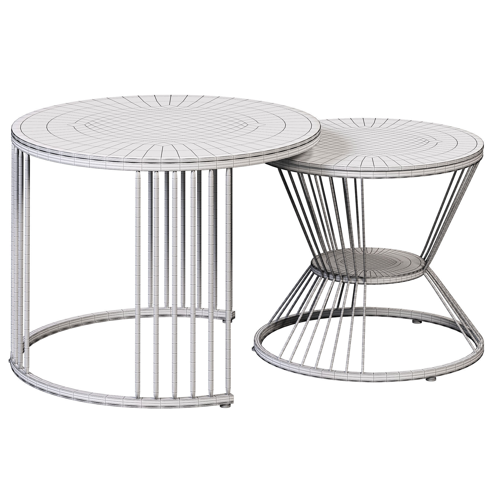 Modern White Nesting Coffee Tables by homary 3D model | CGTrader