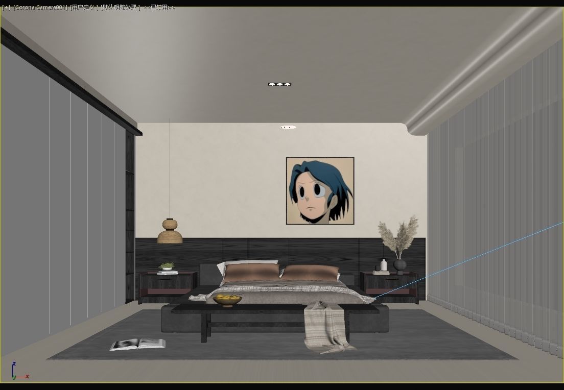 Bedroom Corona Renderer 3D model 3D model | CGTrader